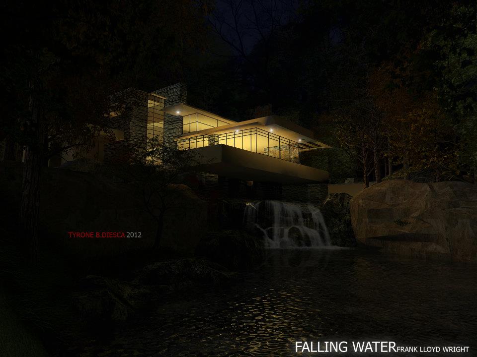 SKETCHUP TEXTURE: FALLING WATER HOUSE CHALLENGE ENTRY