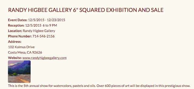 Contemporary Artists of Colorado: Randy Higbee Gallery 6" Squared ...