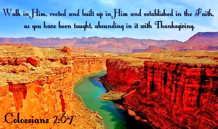 Walk in Him, rooted and built up in Him and established in the faith