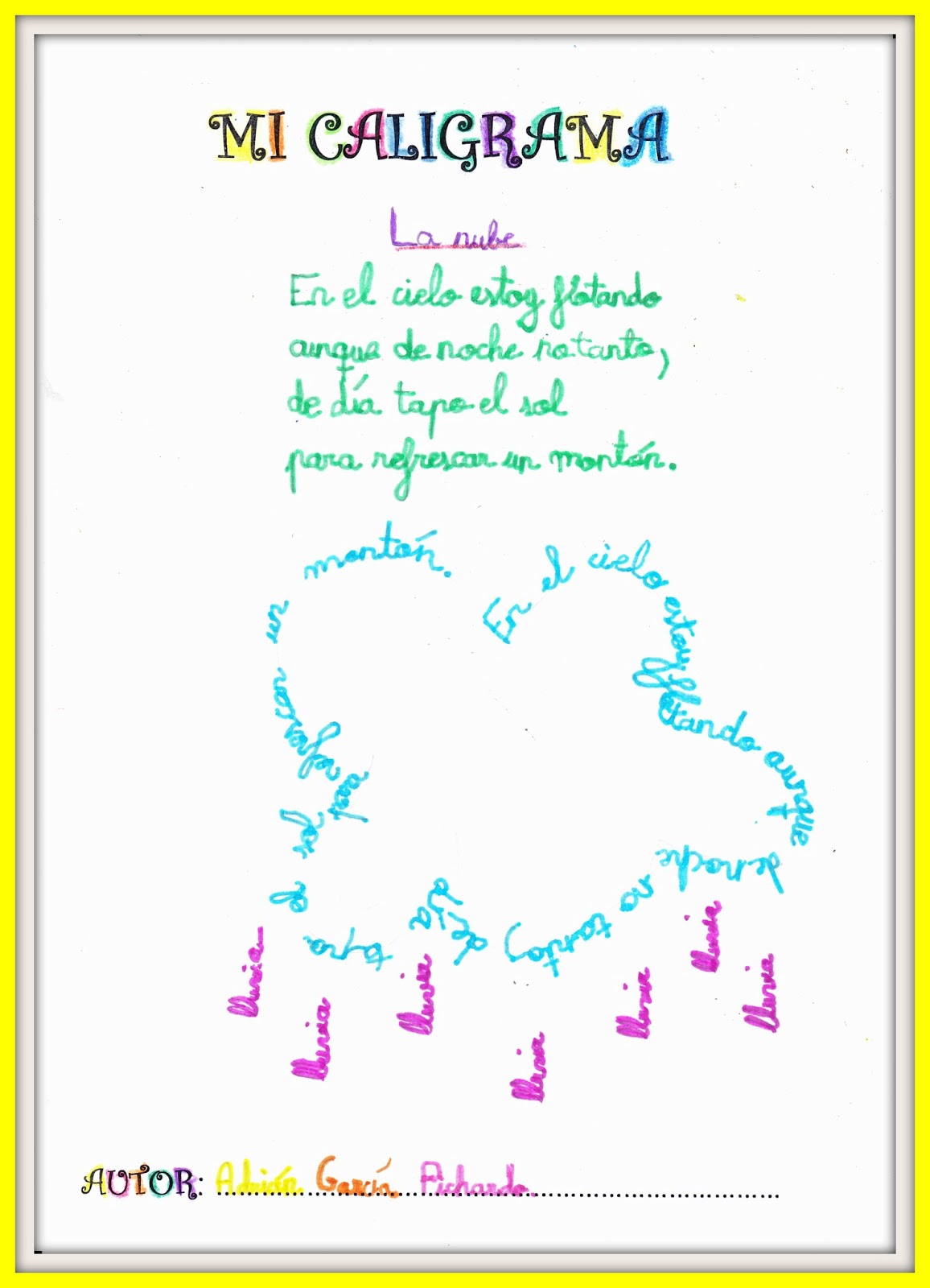 Mi bibliorincón: Caligramas: nuestros poemas visuales