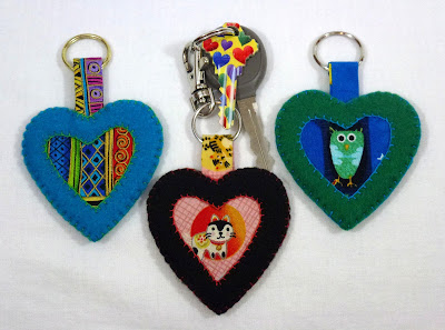365 Sewn Hearts: More Heart Keychains