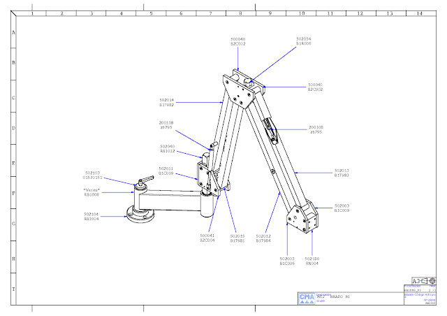 cmamachines: Parts List. Arm B1. Tapping Machine RN12 RNR20 LCN12 LNC20