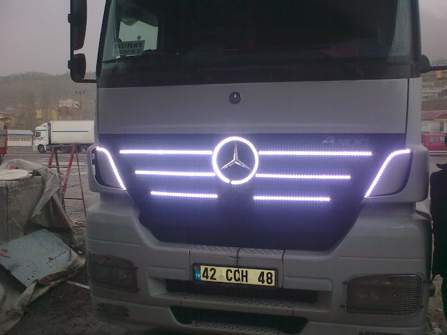 Mercedes Axor Ön Panjur Şerit Led Aksesuarı-Tır Aksesuarları - Tır ...