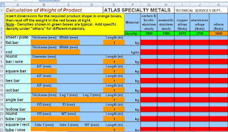 weight calculation for pipes and bars - excel sheet - Civil engineering ...