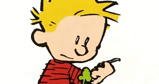 Calvin eating gross meal