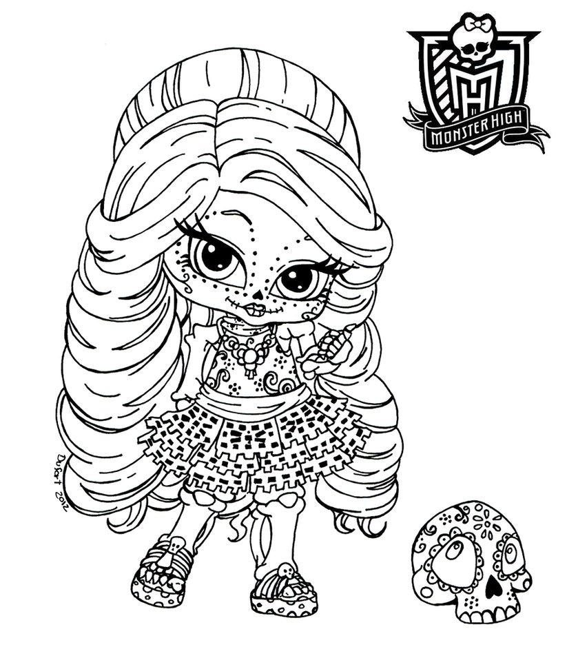 Monster High dibujos para imprimir y colorear: Dibujos Monster High Bebe 05