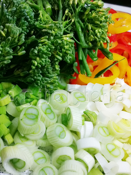 acibecheria: Arroz rojo con guindillas frescas fritas
