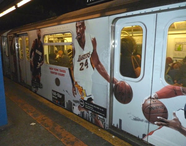 mcbrooklyn: NBA All Star Game Artwork Wraps the NYC Subway Inside and Out