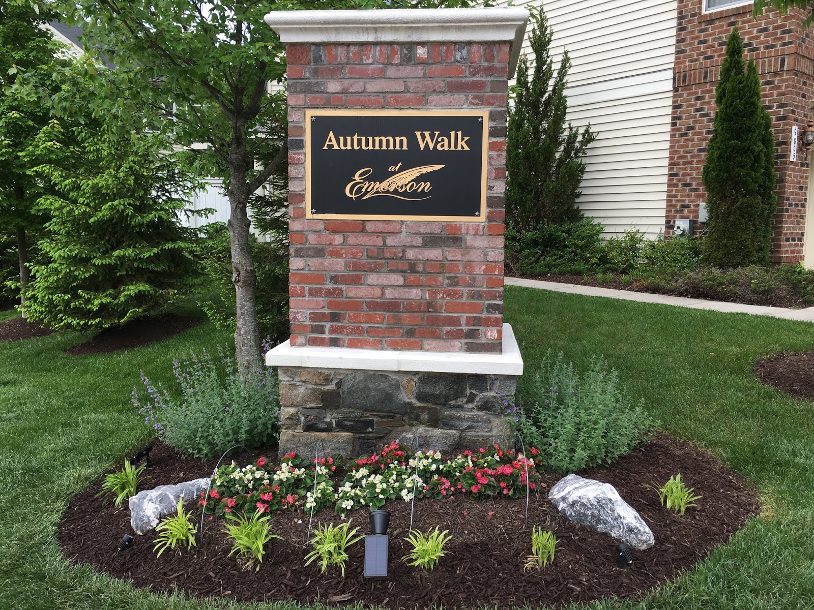 Autumn Walk @ Emerson: New Monument Sign Lighting