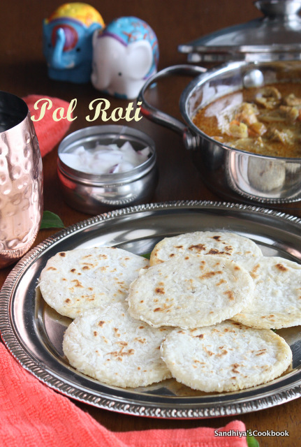Sandhiya's Cookbook: Pol Roti | Srilankan Coconut Roti | Coconut Roti ...