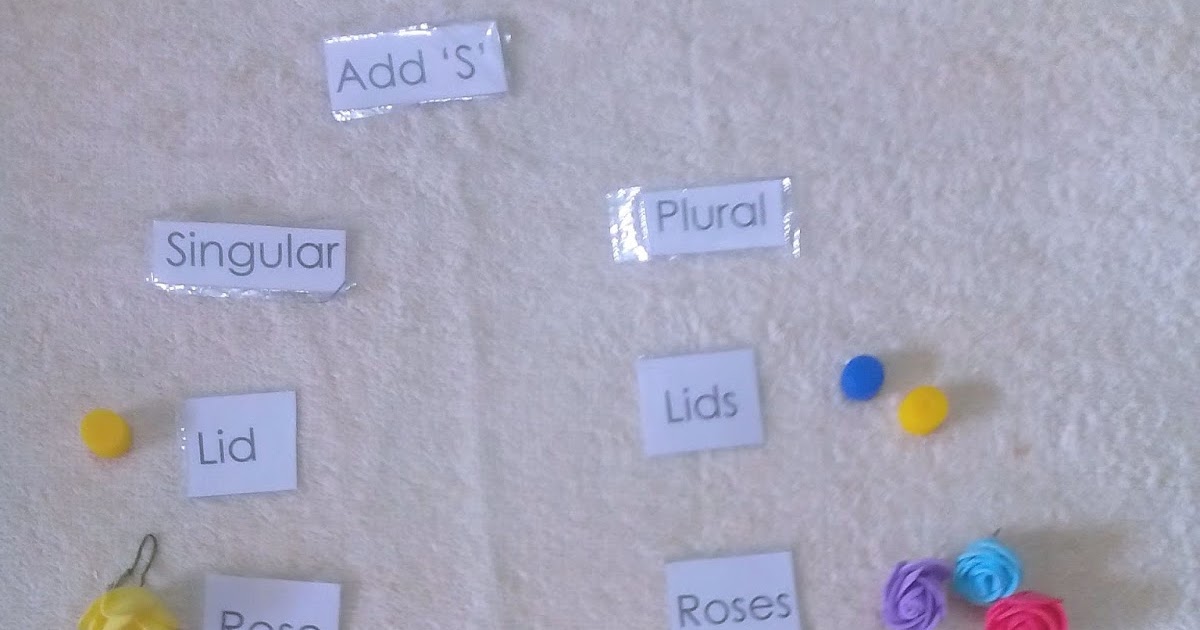 Mom-The First Teacher: Plurals of nouns