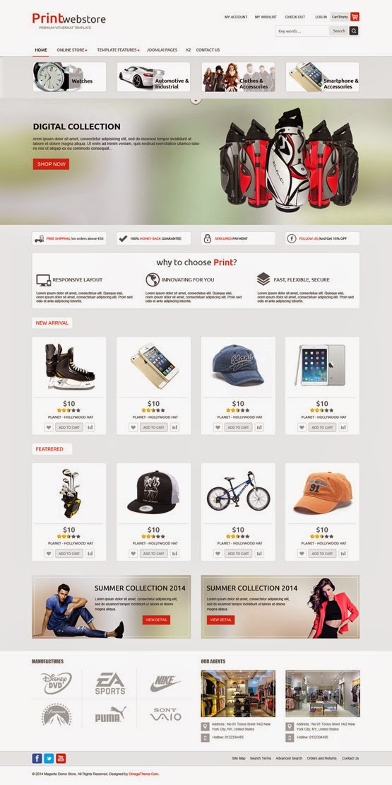 Joomla Virtuemart Printing Company Template: OT Print Multi-Purpose ...