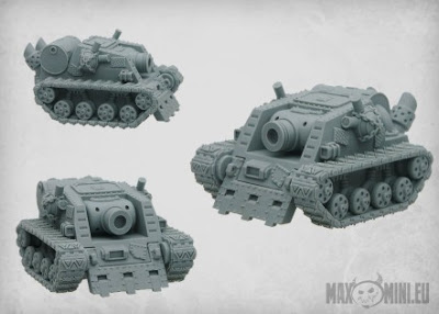 Wargame News and Terrain: MaxMini Miniatures: New Goblin Scrap Tankette