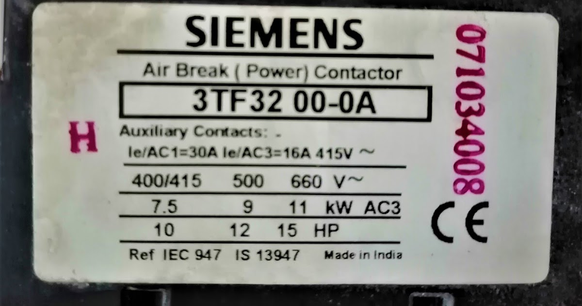 What does the AC1 and AC3 terms mean in Power Contactors ? - One by ...