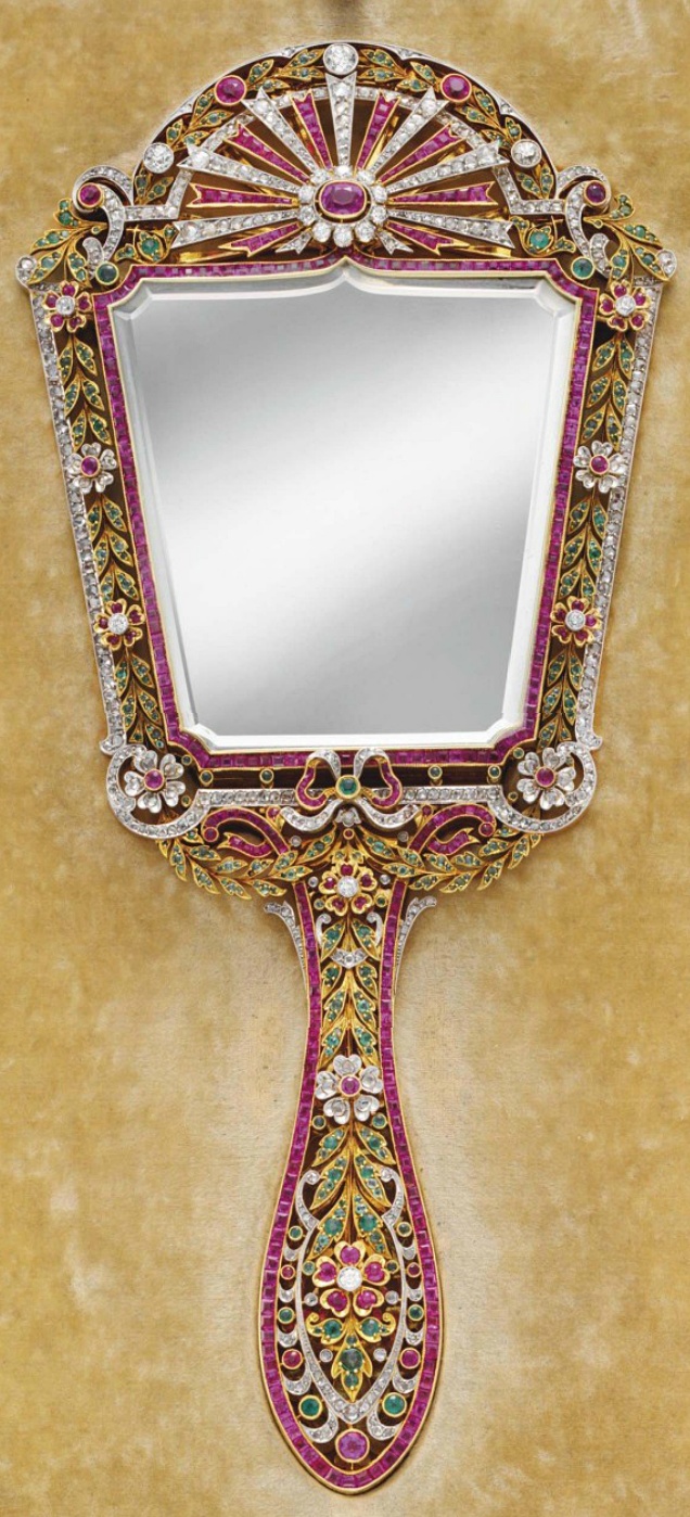 The Jewelry Lady's Store: Diamond, Ruby and Emerald Mirror