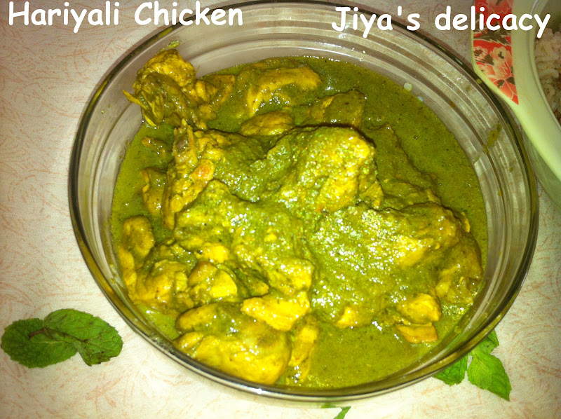 Jiya's Delicacy: Hariyali Chicken