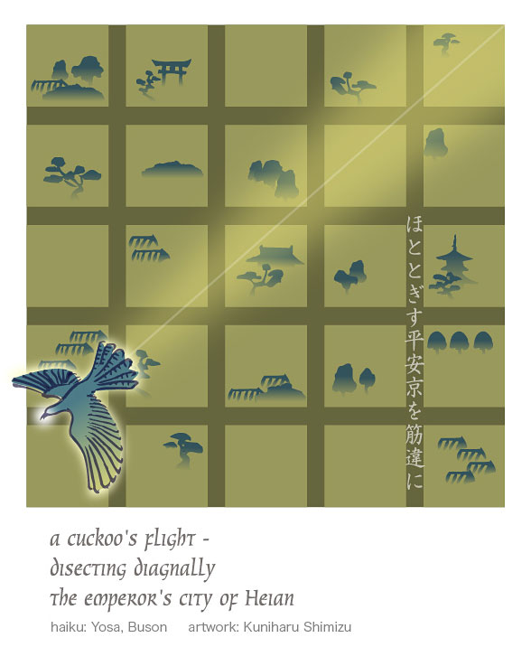See Haiku Here 観る俳句 Haiga 870 Yosa Buson Haiku