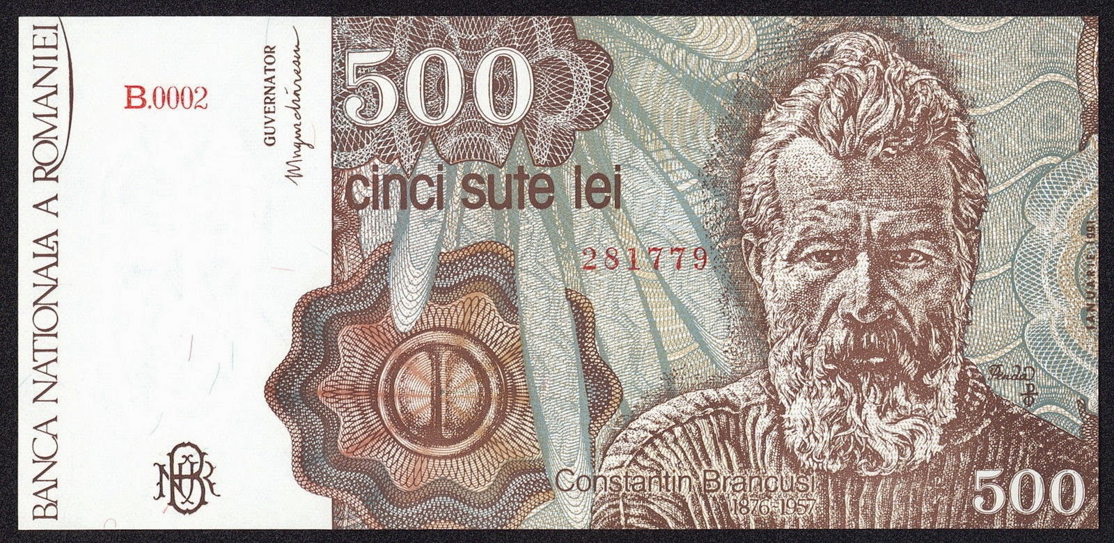 Romania 500 Lei banknote 1991 Constantin Brancusi|World Banknotes ...