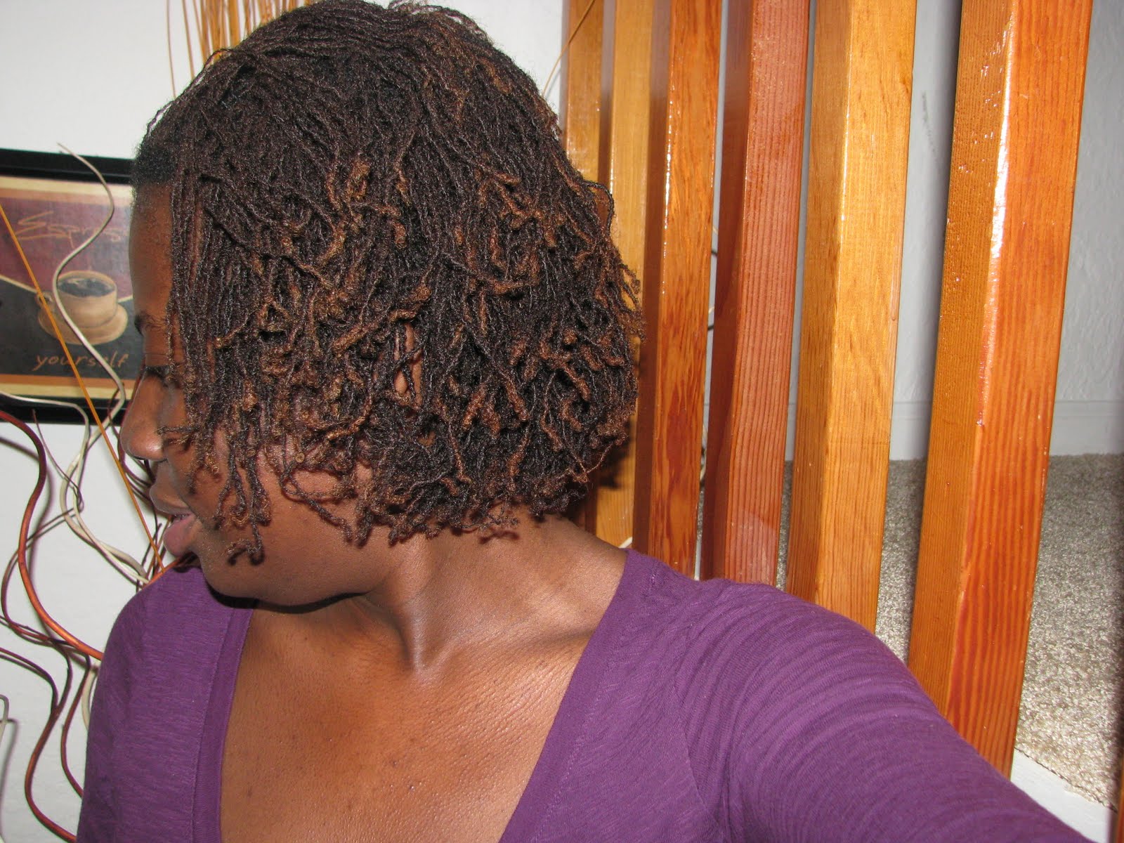 Kreyola's Journeys: Flat Iron Result on Micro Sisterlocks