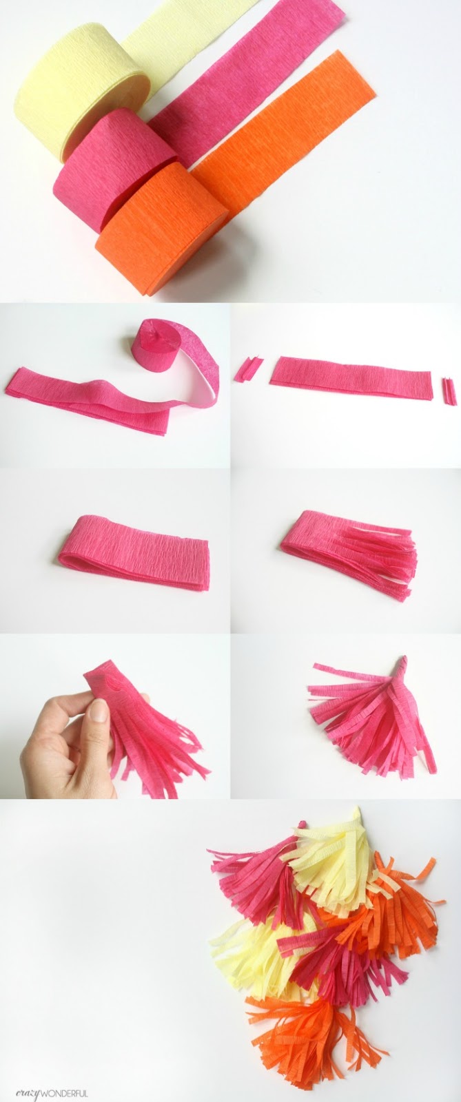 DIY paper fringe - Crazy Wonderful