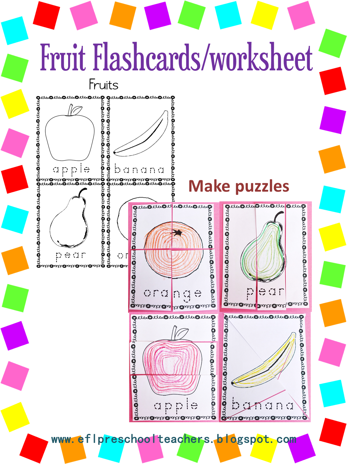 ESL/EFL Preschool Teachers: Fruit Theme for the Preschool ELL