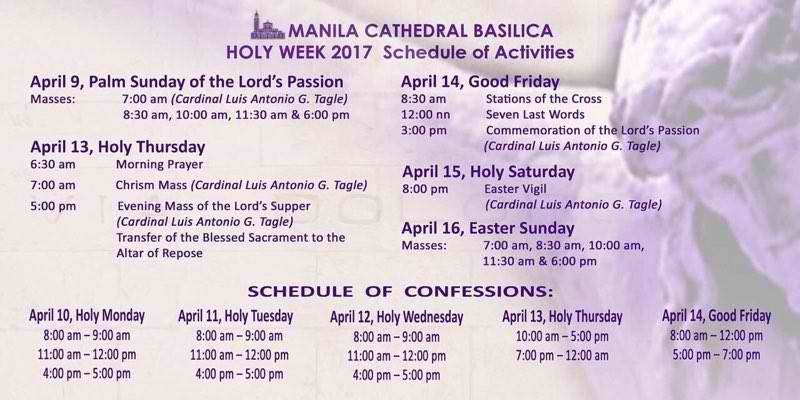 Manila Shopper: Holy Week & Lenten 2017 Church Activities