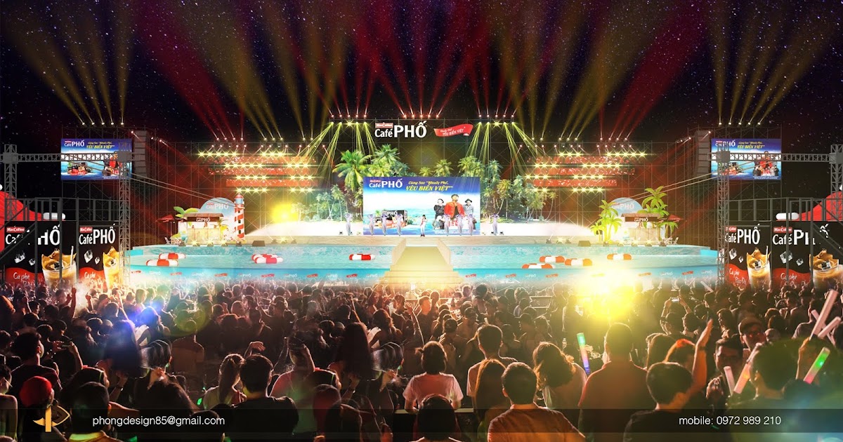 Phongdesign Stage Sân Khấu 3d Thiết Kế Chương Trình CÙng So KhuẤy PhỐ YÊu BiỂn ViỆt