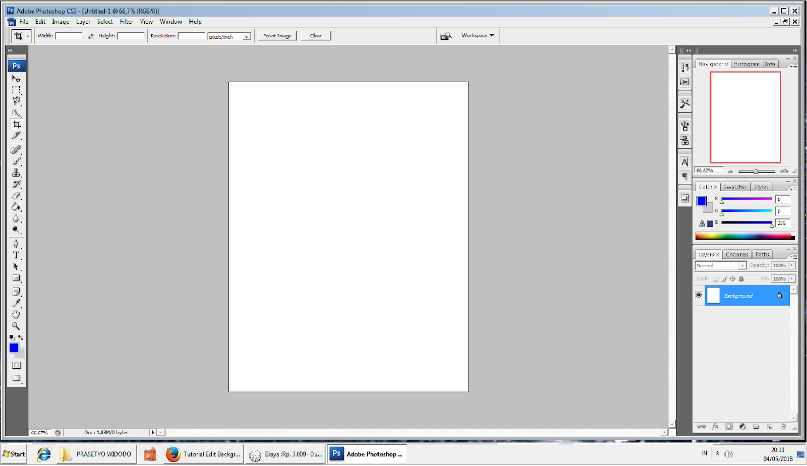 TUTORIAL MENGEDIT BACKGROUND DI PHOTOSHOP