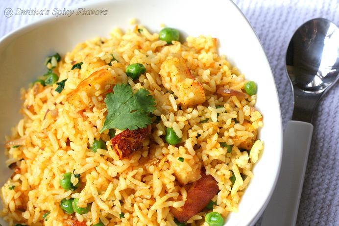 Easy Paneer and Peas rice - BM # 13 ~ Smitha's Spicy Flavors, Simple ...