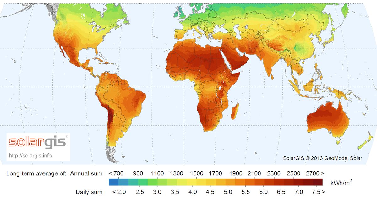 Smart Energy Consulting: Radiación solar en el mundo