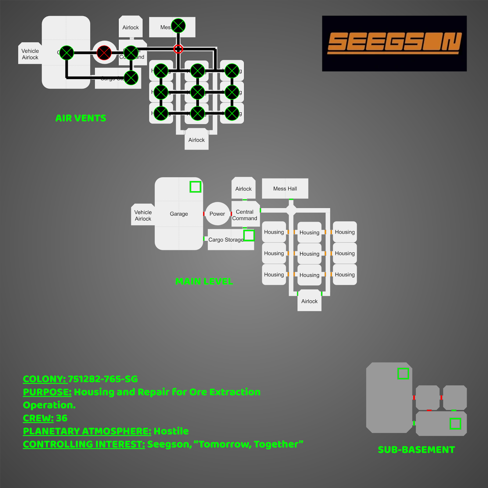 Alien RPG: Colony & Station Layouts. | Starships & Steel: Alien RPG ...
