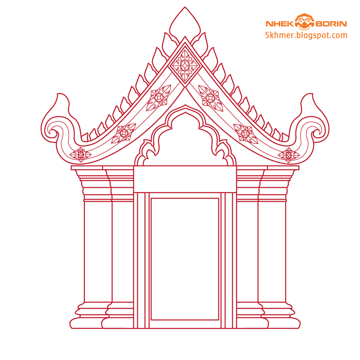 Fine Khmer: Preah Vihear Temple in Vector (*.ai)
