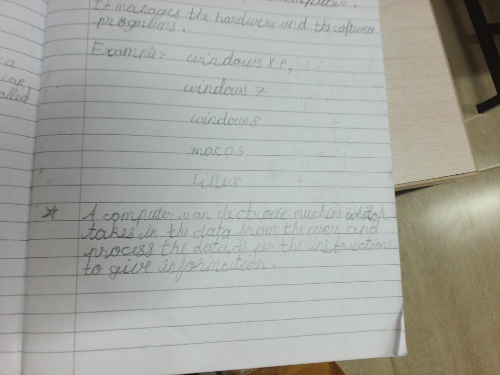 Computer Grade 3 Ch-1 Know Your Computer notebook extra questions