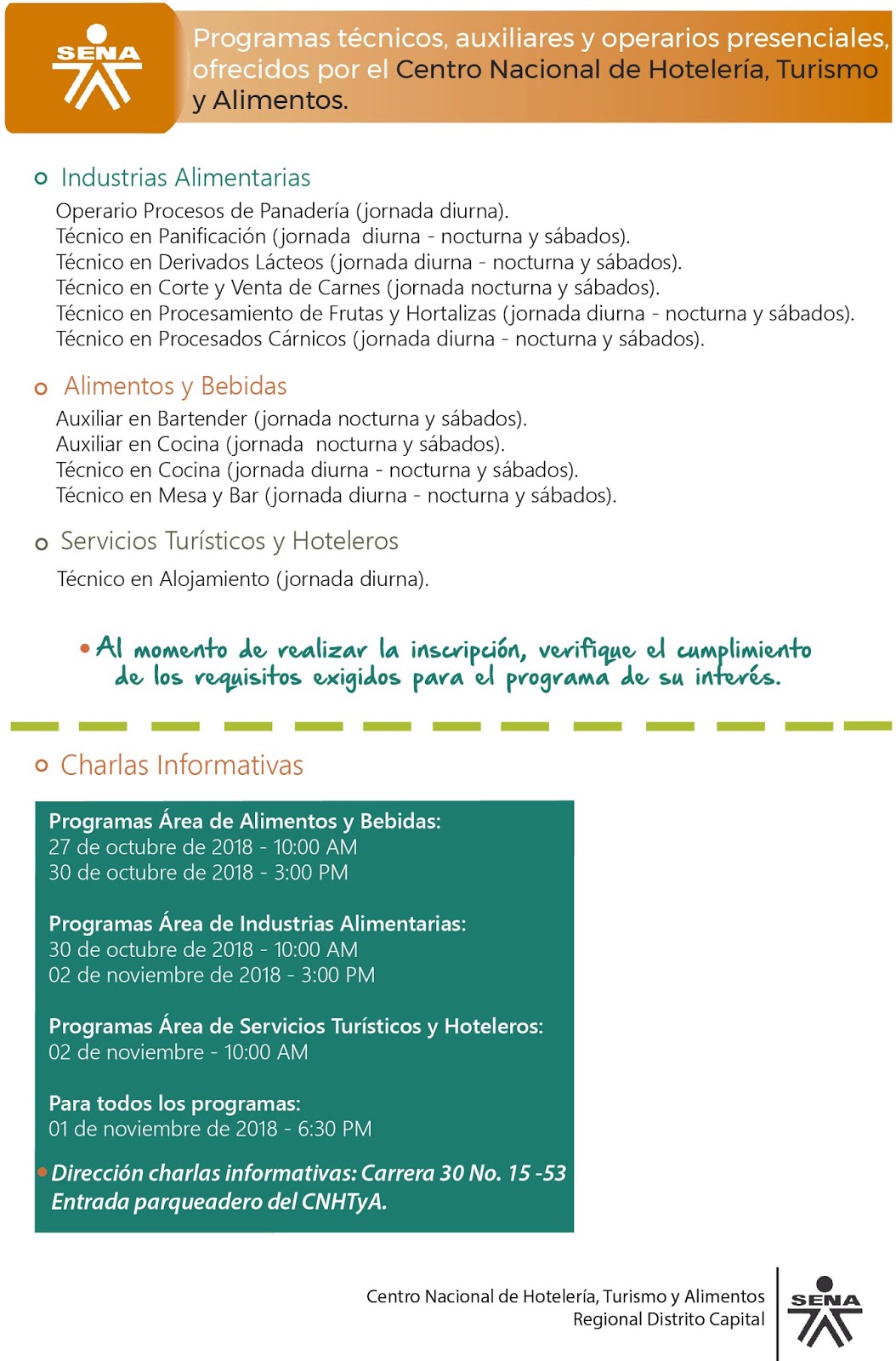 SENA - Centro Nacional de Hotelería, Turismo y Alimentos: I ...