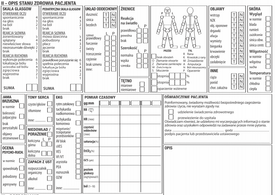 Ratownictwo Medyczne - łączy nas wspólna pasja...: Jak opisywać wybrane elementy kart MCR ...