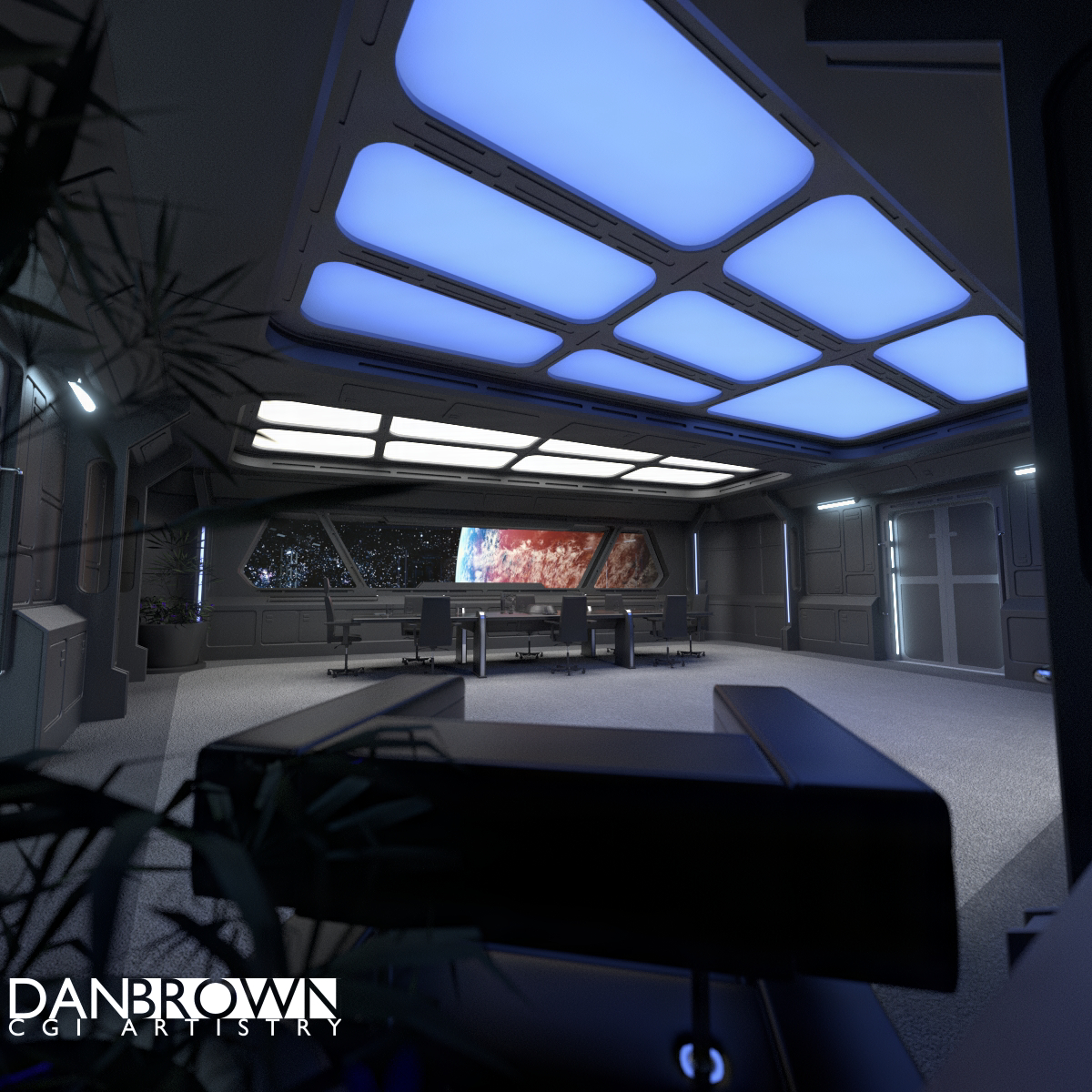 Dan Brown CGI | Sci-fi Art: Conference Room Set Finished