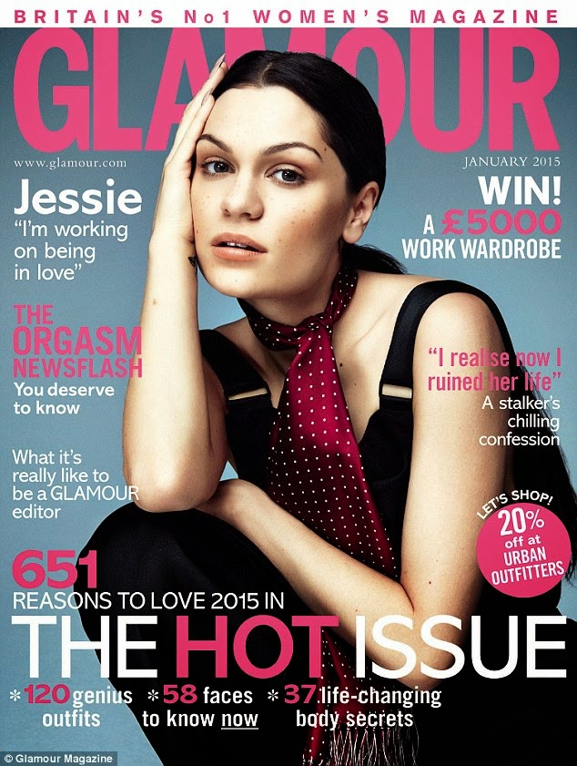 British singer Jessie J strips for Glamour magazine...