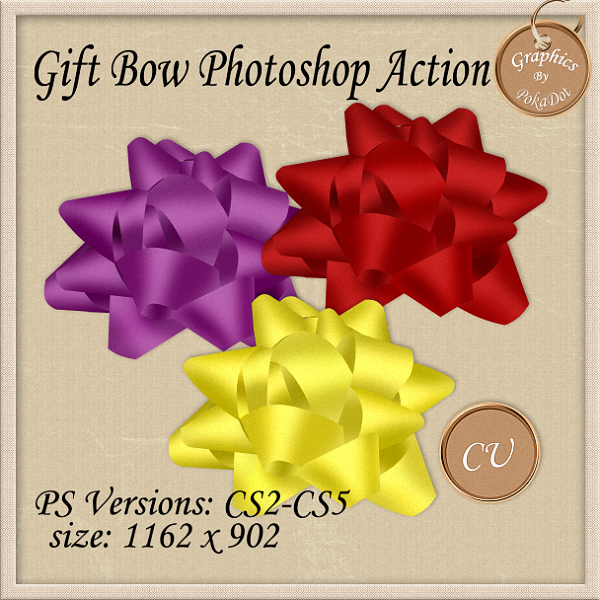 Photoshop Actions: Gift Bow Photoshop Action