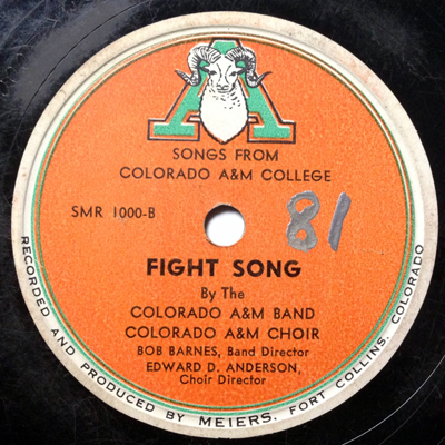 Elk Bugles: Colorado A&M College - Go Aggies (Rams)