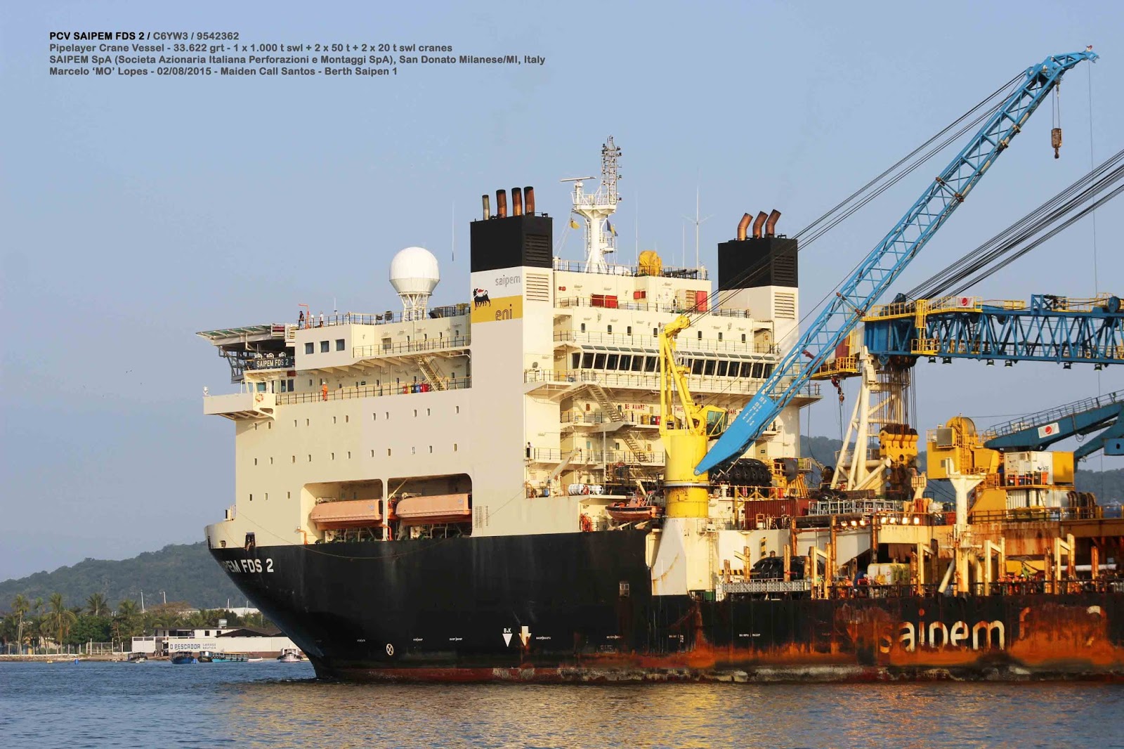 Santos Shiplovers: PCV Saipem FDS 2 / C6YW3 - Maiden Call Santos ...