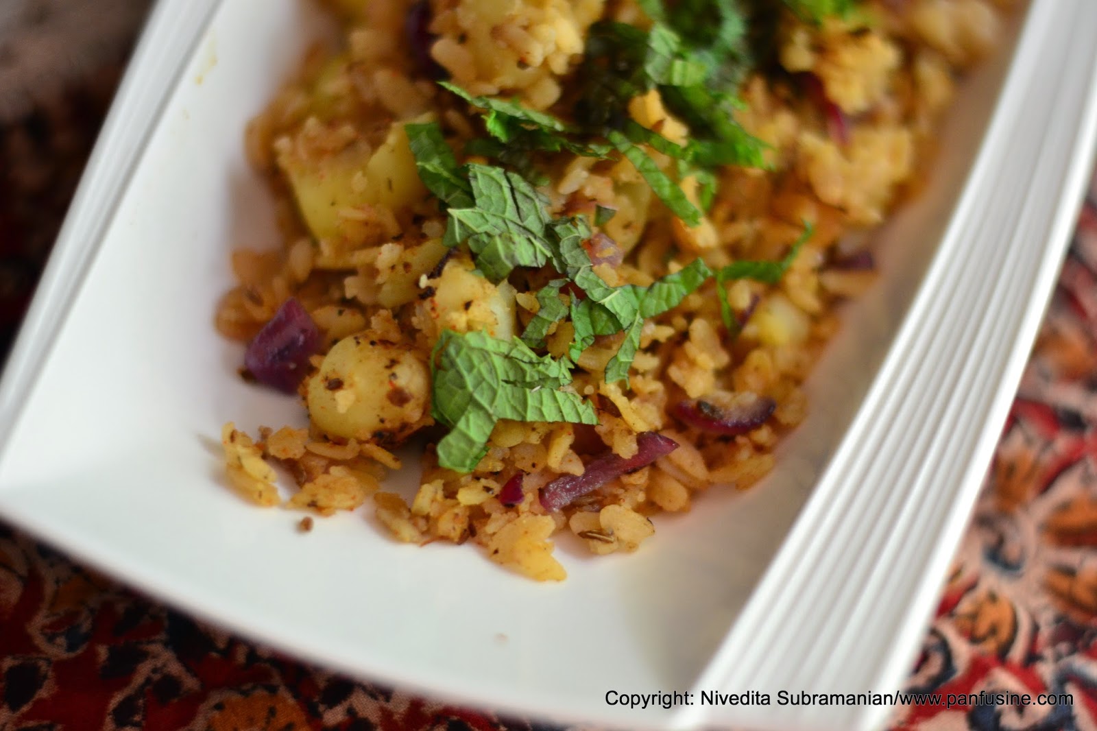 Day 249 - Harissa and Dried lime spiced Poha.