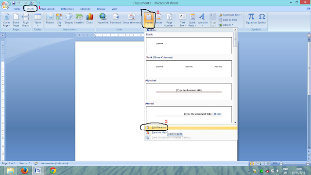 Gambar 1.1 cara membuatkan header