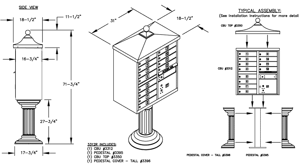 Centralized Mail Delivery Cluster Box Box Information Center
