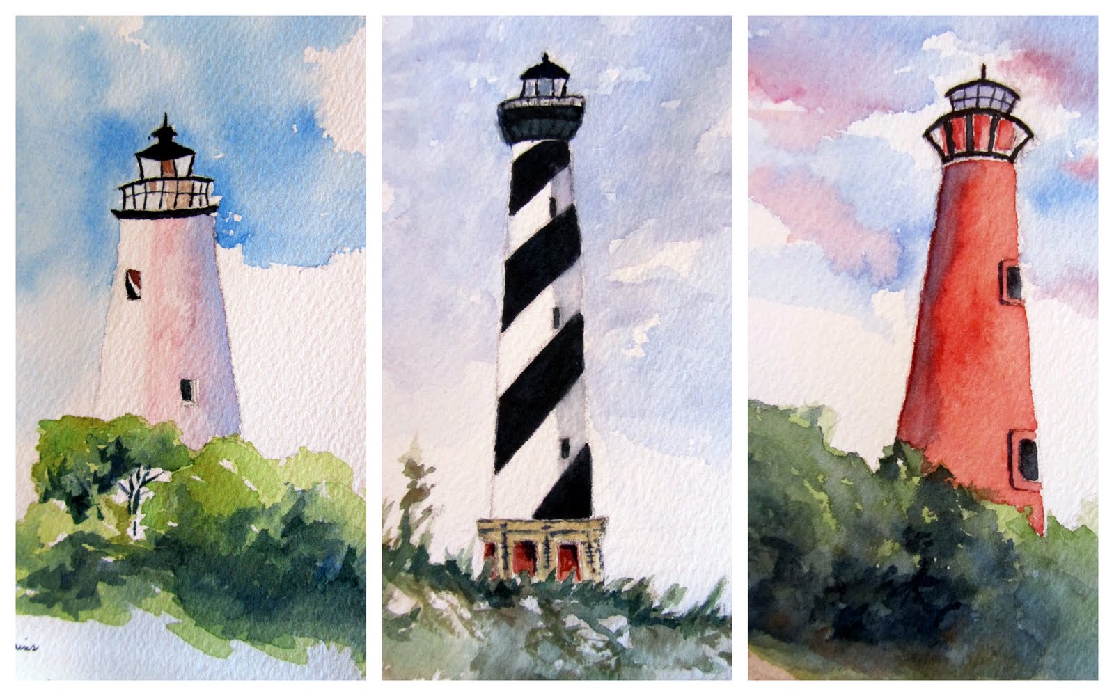 Artists on the Loose: North Carolina Lighthouses