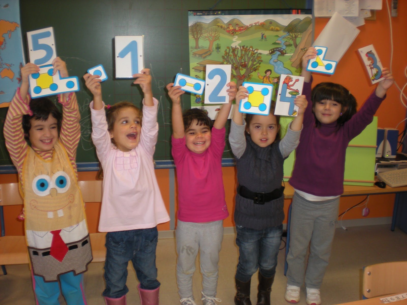 AULA INFANTIL : Jugando a relacionar el número con la cantidad.