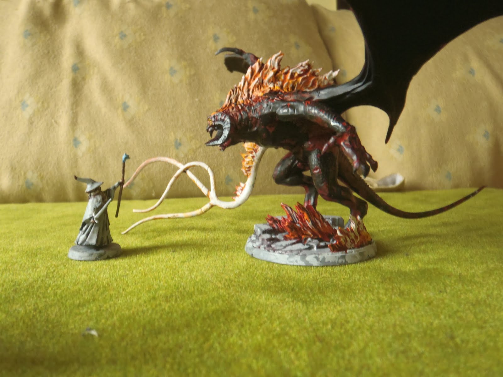 warhammer fantasy battle: Lord of Rings- Balrog VS Gandalf