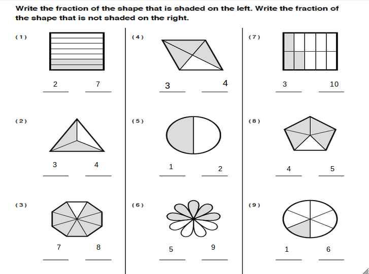 Amethyst: Shaded and Unshaded Fractions