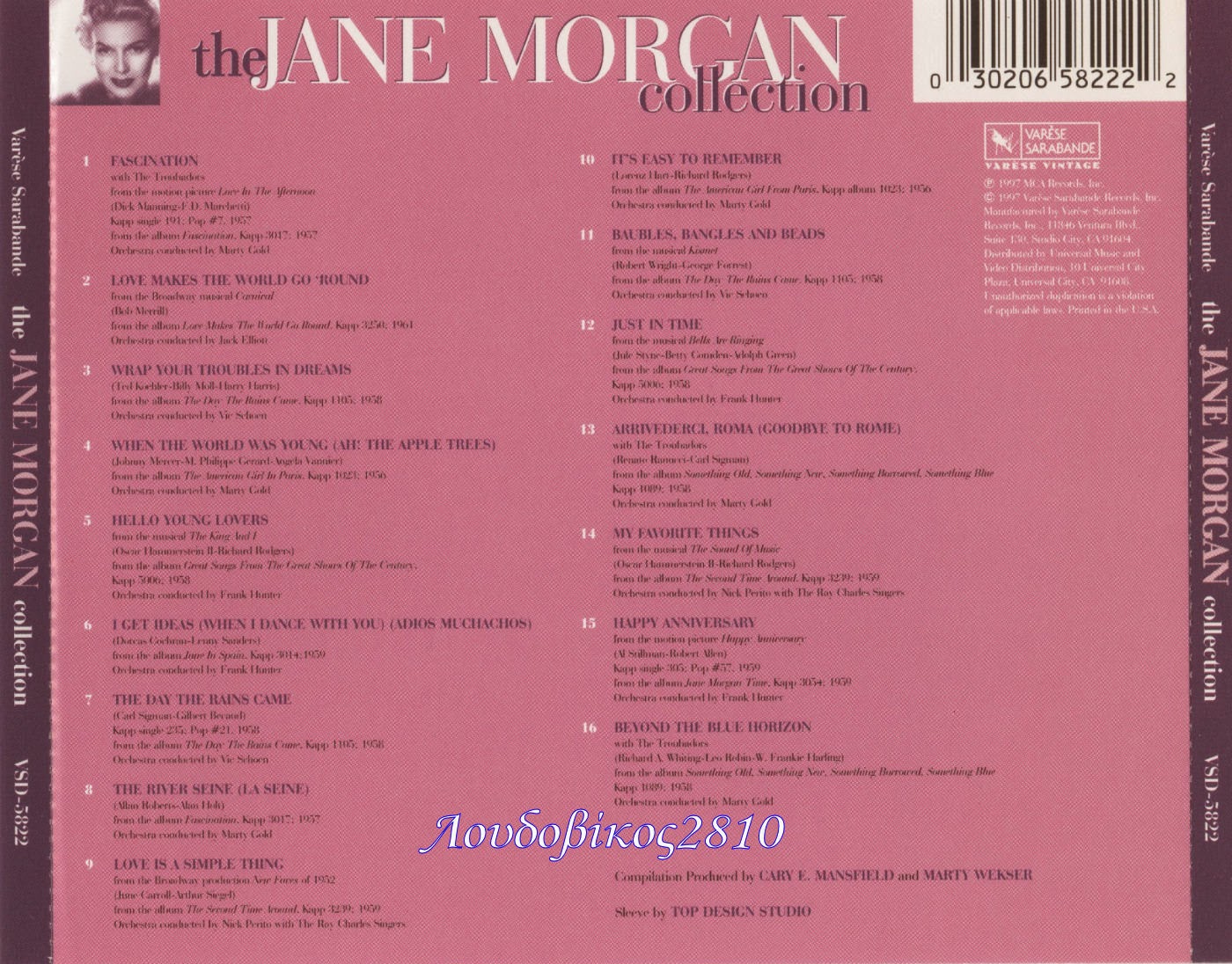 ENTRE MUSICA: JANE MORGAN - The Jane Morgan Collection