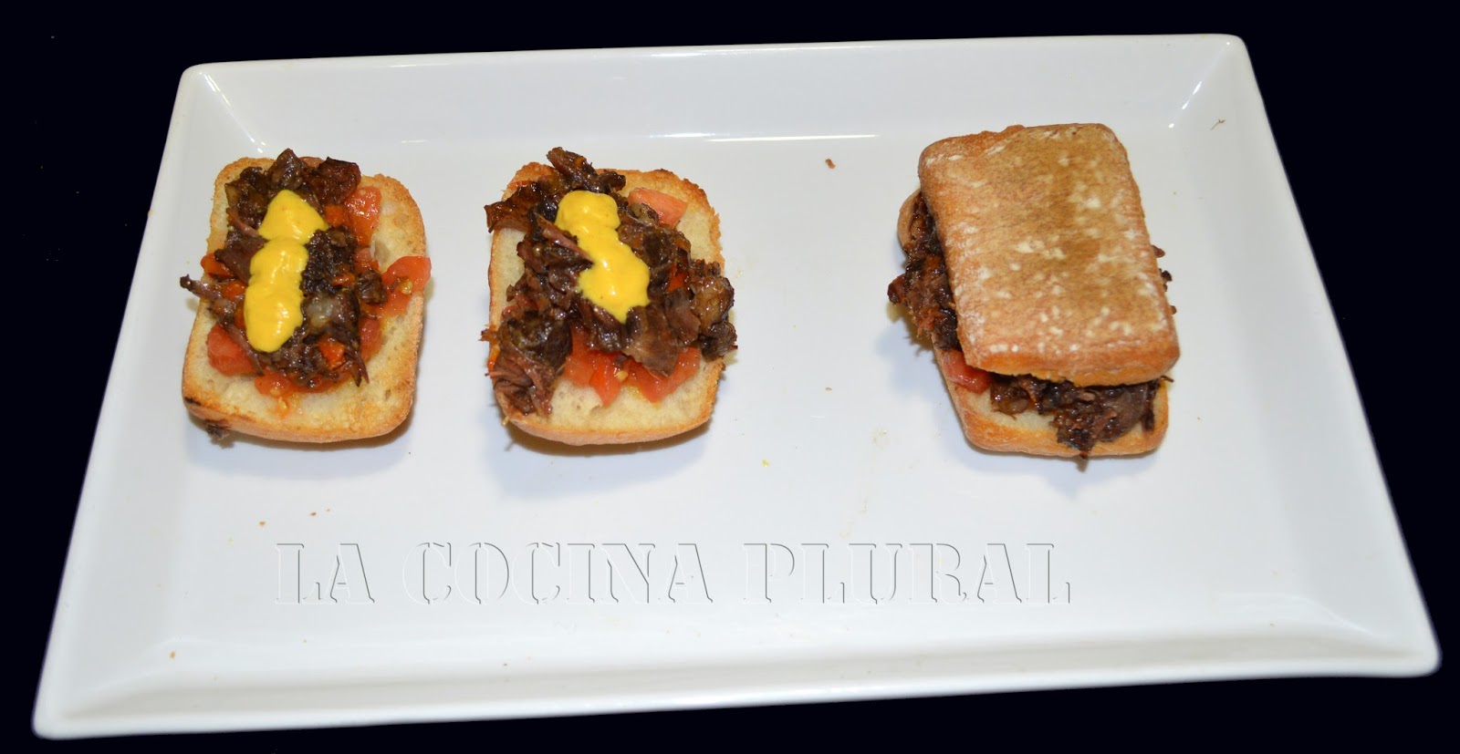 LA COCINA PLURAL: BOCADILLO DE GUISO DE RABO DE TORO CON SALSA DE MANGO ...