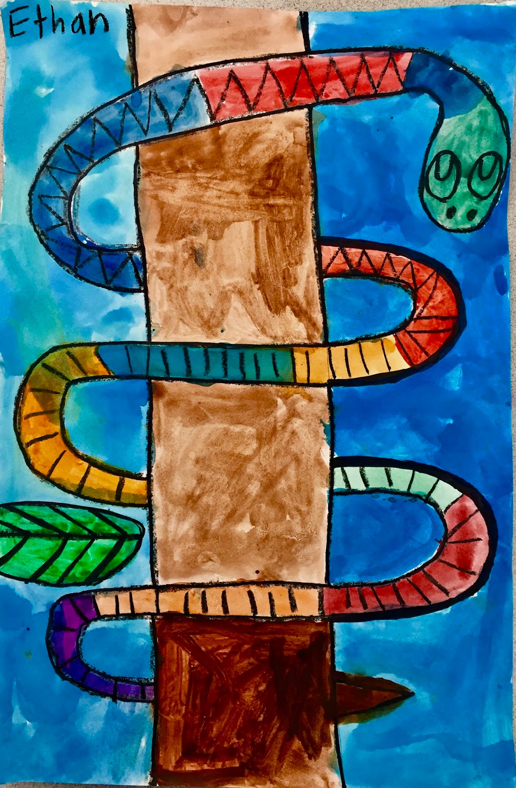 Expression of Imagination: Climbing Snakes by 2nd grade